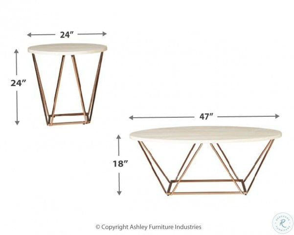 Tarica Two Tone Table Set of 3 from Ashley | HomeGalleryStore.com | T385-13