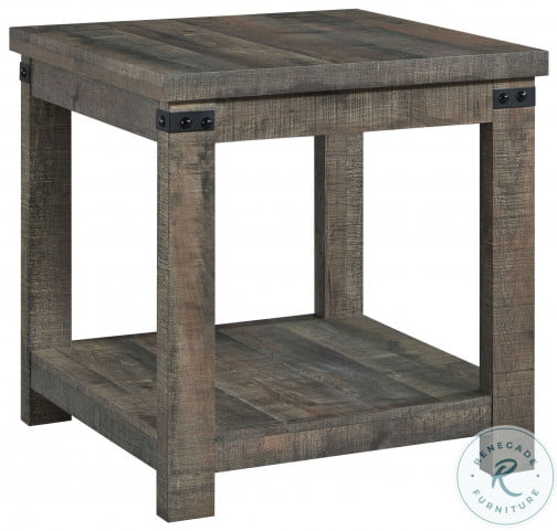Hollum Rustic Brown Square End Table From Ashley Furniture | Coleman ...
