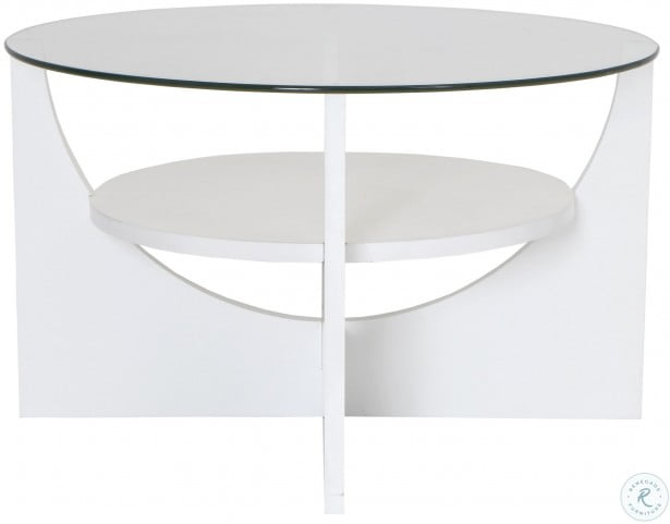 U Shaped White Coffee Table from Lumisource (TB-CTU W) | Coleman Furniture