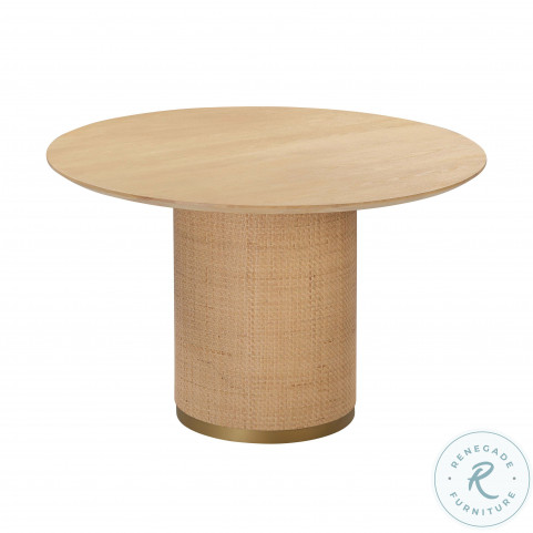 Akiba Natural 49" Round Dining Table From TOV | Coleman Furniture
