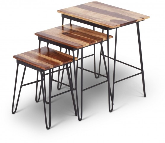 Tristan Black Nesting Tables Set of 3 from Steve Silver | Coleman Furniture