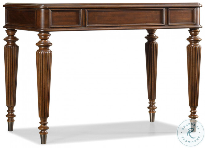 Dark Wood 42'' 3 Drawer Leg Desk from Hooker | Coleman Furniture