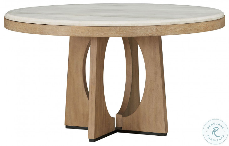 Escape Glazed Natural Oak 54" Round Dining Table From Parker House ...