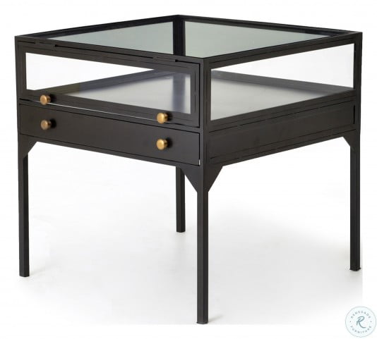 Belmont Black Shadow Box End Table from Fourhands | Coleman Furniture