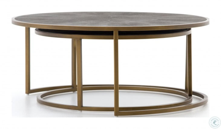 Bentley Antique Brass Nesting Coffee Table from Fourhands | Coleman ...