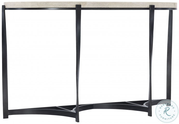 Berkshire Laminated White Stone And Aged Pewter Console Table From ...