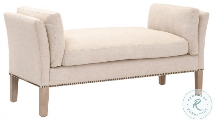 Essentials Bisque French Linen Warner Bench From Orient Express ...