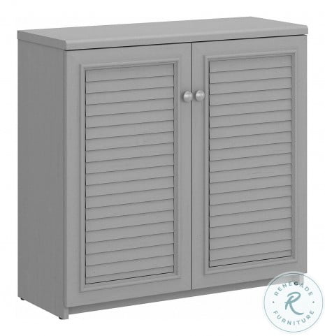 Fairview Cape Cod Gray Small Storage Cabinet with Doors and Shelves ...