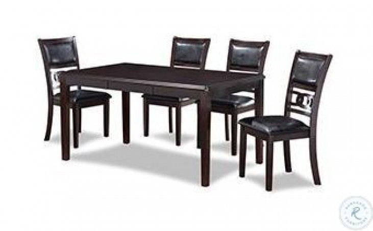 Gia Ebony 5 Piece 60" Dining Set From New Classic | Coleman Furniture