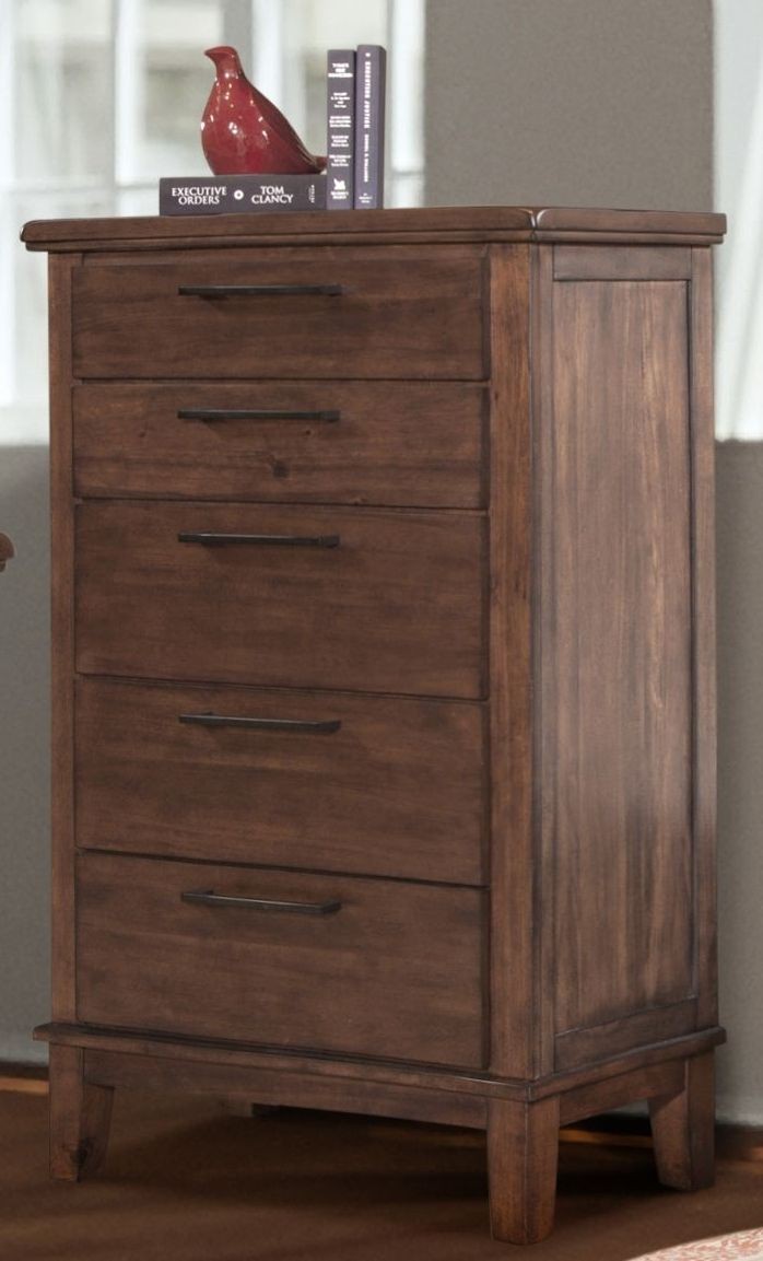Cagney Chestnut Lift Top Chest from New Classic | Coleman Furniture