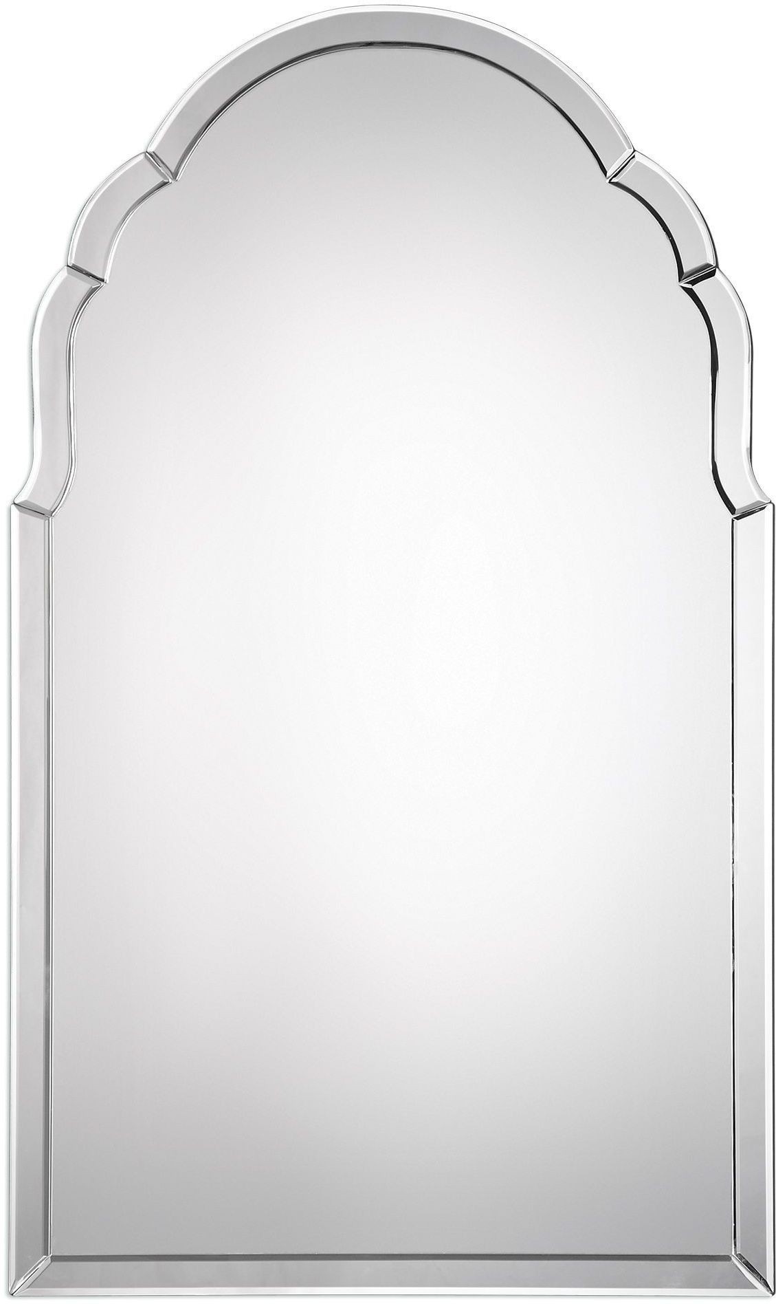 Brayden Silver Frameless Arched Mirror from Uttermost | Coleman Furniture