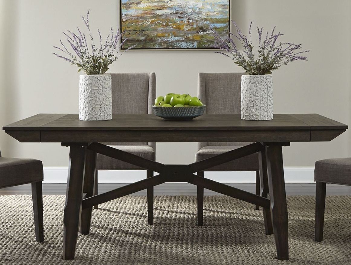 Double Bridge Dark Chestnut Trestle Dining Table from Liberty | Coleman ...
