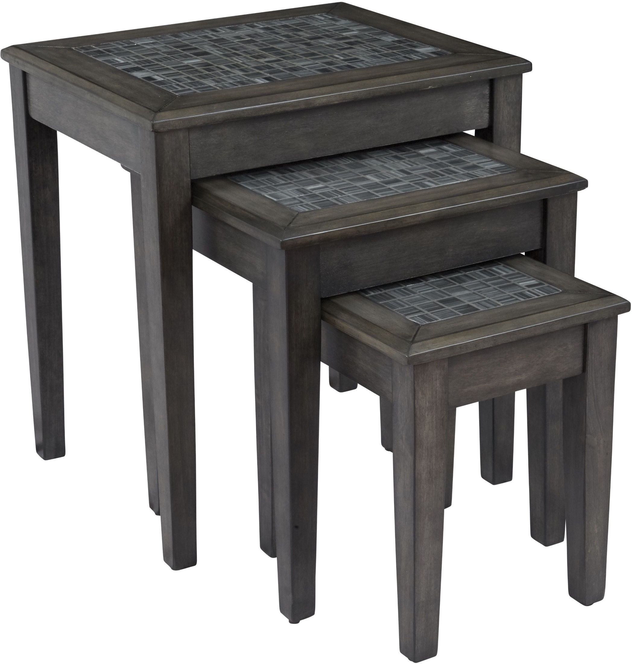 Grey Mosaic Nesting Tables Set of 3 from Jofran | Coleman Furniture