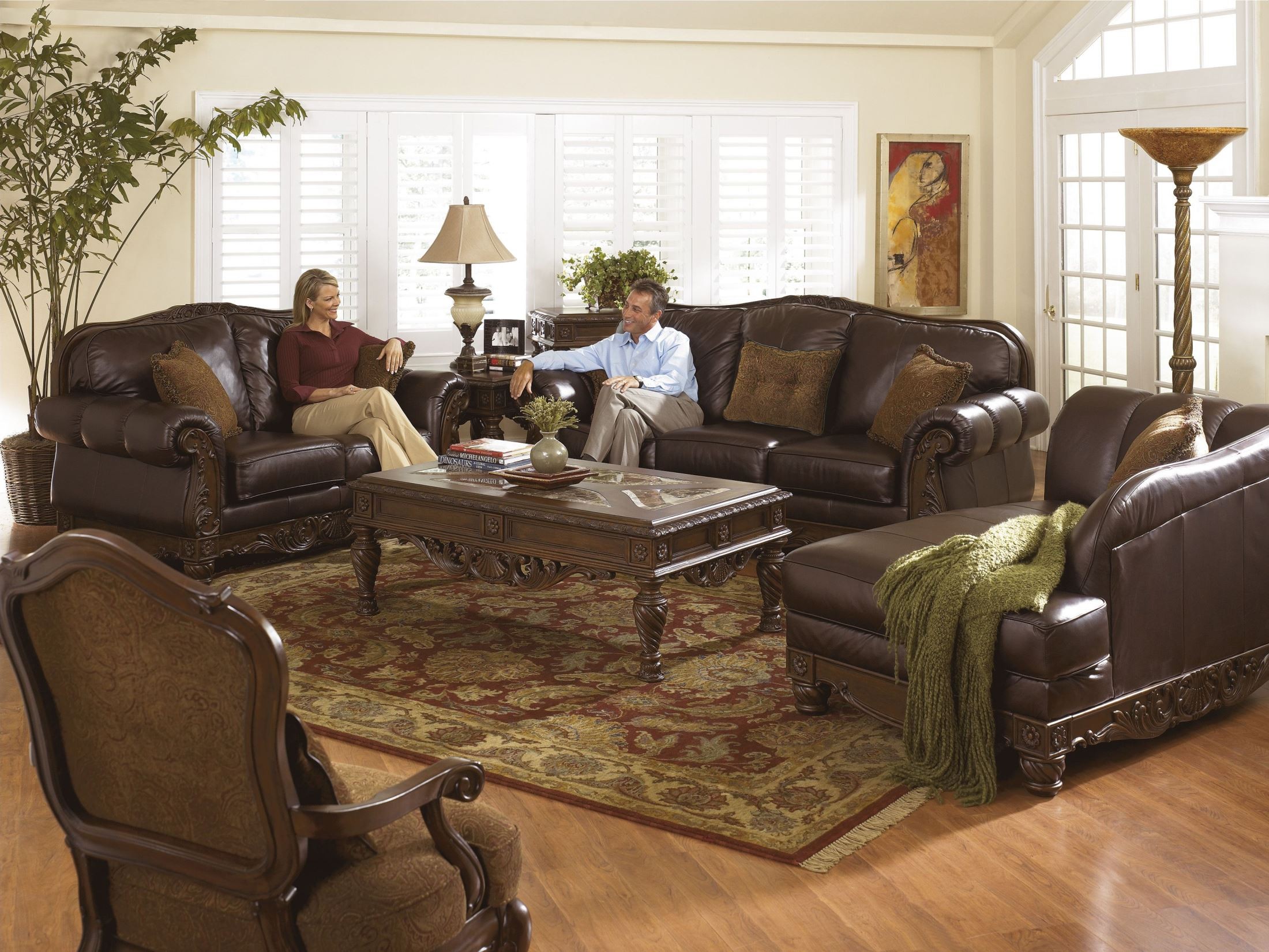 North Shore Dark Brown Living Room Set from Ashley (22603) | Coleman ...