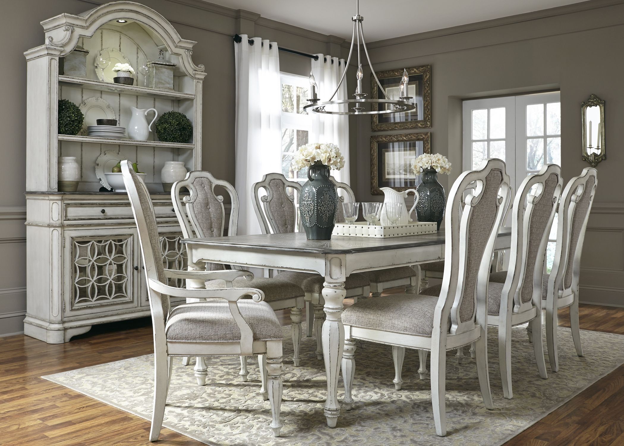 Magnolia Manor Antique White Buffet from Liberty | Coleman Furniture