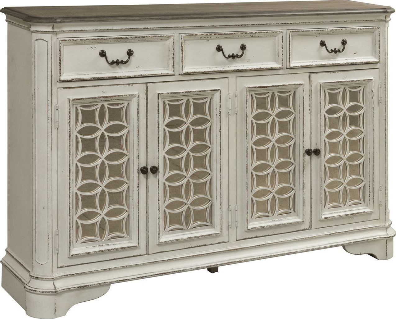 Magnolia Manor Antique White Hall Buffet from Liberty | Coleman Furniture
