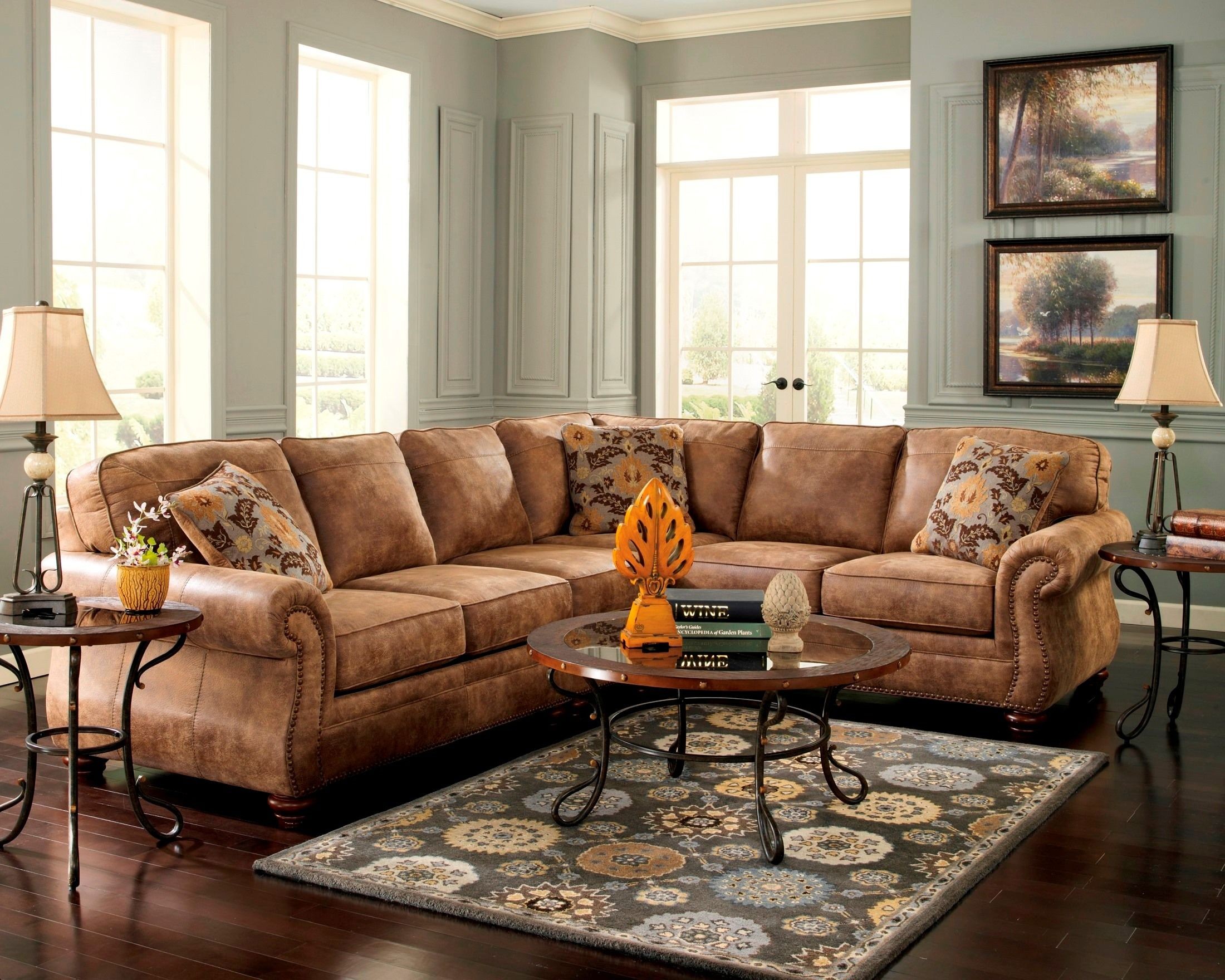 Larkinhurst Earth LAF Sectional from Ashley | Coleman Furniture