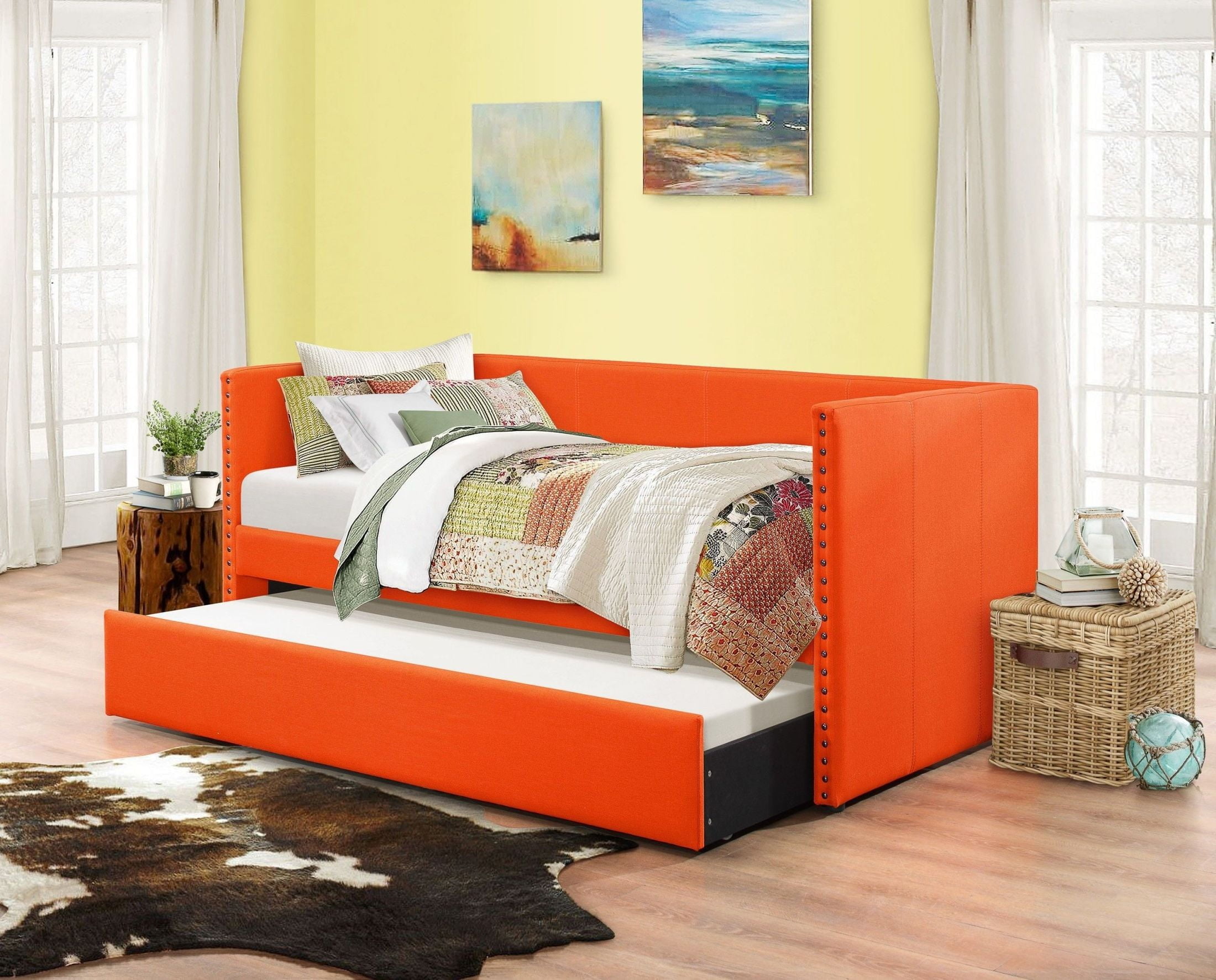 Therese Orange Daybed With Trundle from Homelegance | Coleman Furniture
