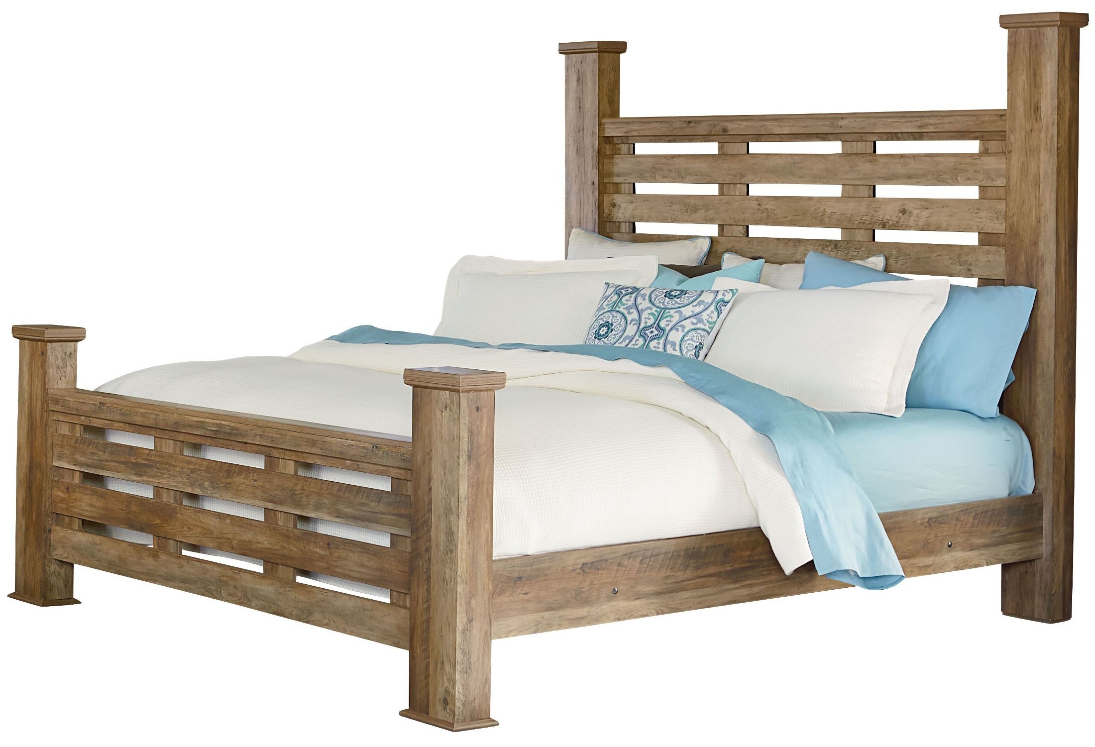 Montana Rustic Buckskin Queen Poster Bed from Standard Furniture ...