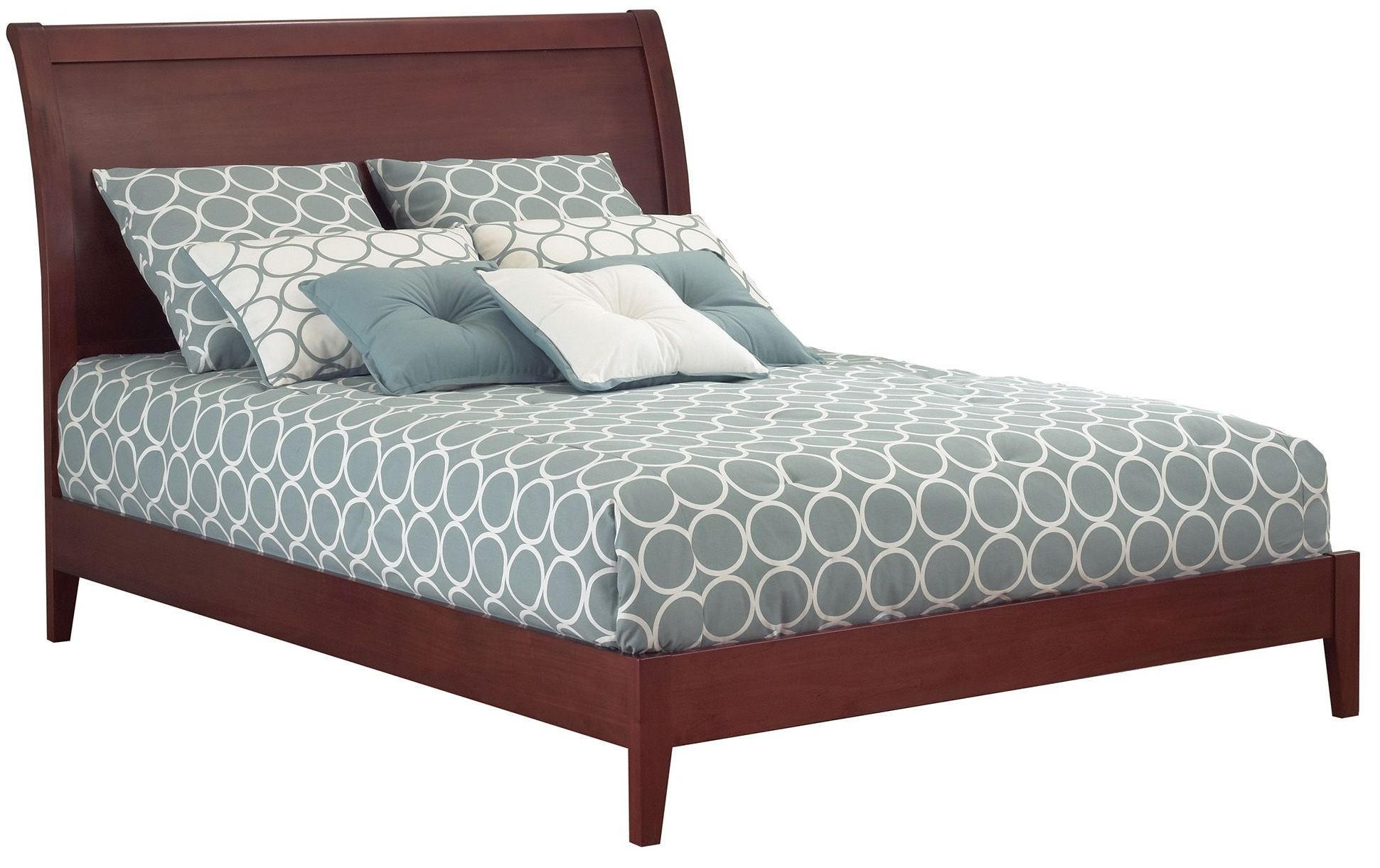 Java Mahogany Queen Ornamental Platform Bed, B51E75, Fashion Bed Group