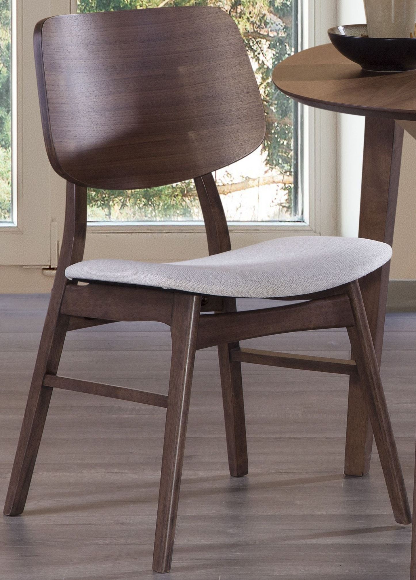 Oscar Natural Walnut Wood Back Side Chair Set of 2 from New Classic ...