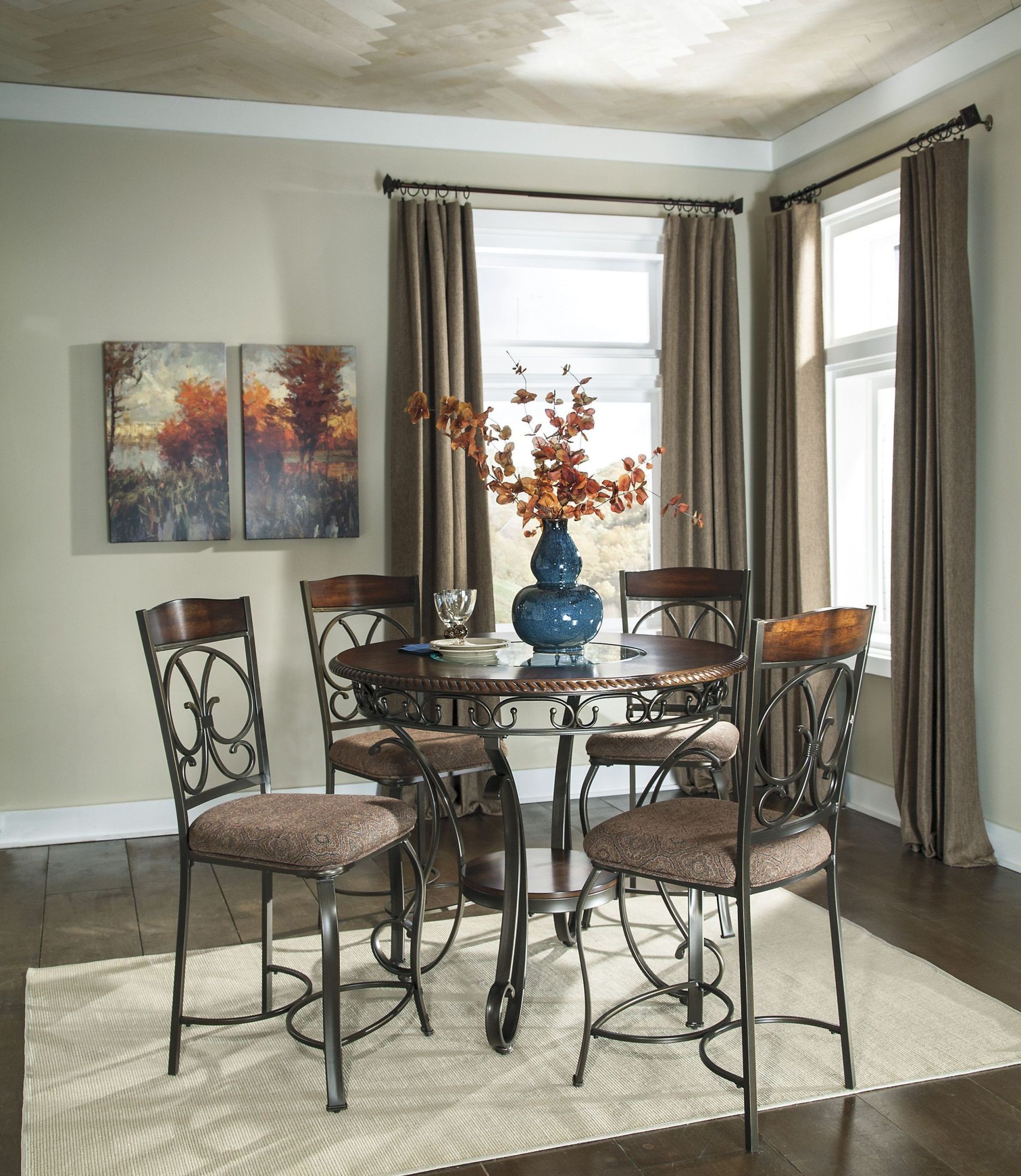 Glambrey Round Dining Room Counter Height Table Set from Ashley (D329 ...