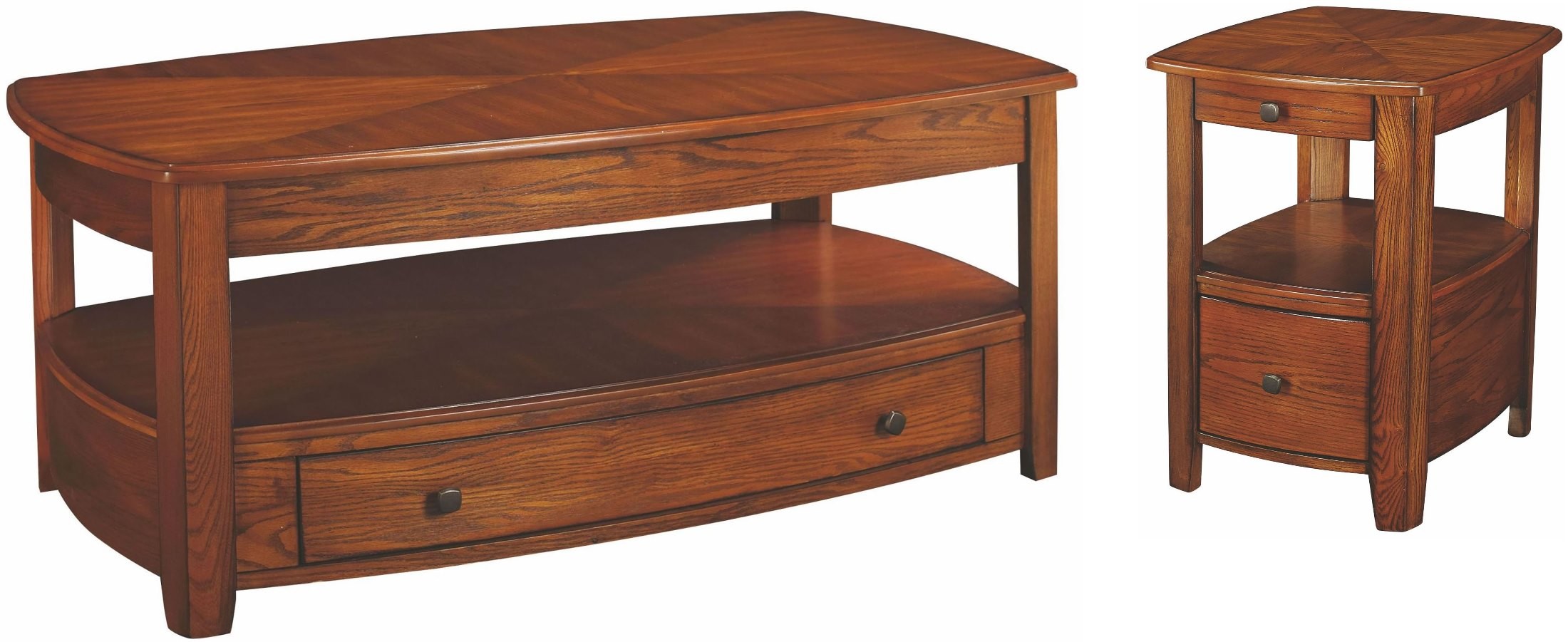 Primo Medium Brown Rectangular Occasional Table Set from Hammary ...