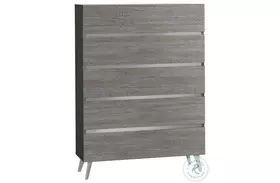 Victoria Anthracite Melamine Gray Marble Platform Bedroom Set from JNM ...