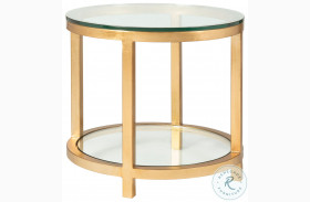 Metal Designs Gold Leaf Per Se Round Occasional Table Set from ...