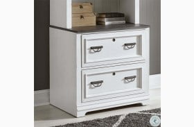 Allyson Park Wirebrushed White Credenza with Hutch from Liberty ...