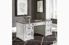 Allyson Park Wirebrushed White L Shaped Home Office Set from Liberty ...