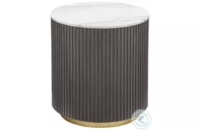 Jason White Marble And Charcoal Round Occasional Table Set from Coaster ...