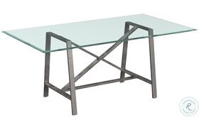 Ross Pewter Glass Top Rectangular Dining Room Set from Bassett Mirror ...