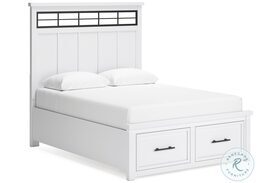 Ashbryn White And Natural Panel Storage Bedroom Set from Ashley ...