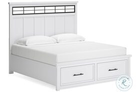 Ashbryn White And Natural Panel Storage Bedroom Set from Ashley ...