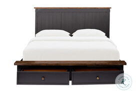 Stormy Ridge Chickory And Black Platform Storage Bedroom Set from A ...