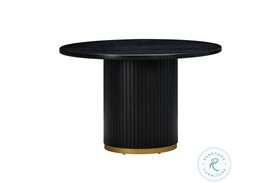 Chelsea Black Oak Round Dining Room Set from TOV | Coleman Furniture