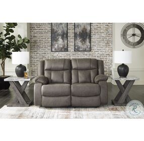 First Base Gunmetal Reclining Sofa From Ashley Furniture | Coleman ...
