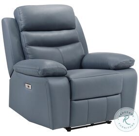 Hancock Blue Double Power Reclining Sofa From Homelegance | Coleman ...