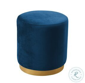 Opal Floral Velvet Ottoman with Gold Base from TOV | Coleman Furniture