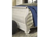 Willowton Whitewash King Sleigh Bed from Ashley | Coleman Furniture