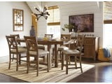 Moriville Grayish Brown Extendable Counter Height Dining Room Set from ...
