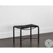 Riz Black Leather Stool From Sunpan | Coleman Furniture