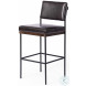 Benton Sonoma Black Leather Counter Height Stool from Four Hands ...