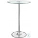122400 Chrome 36" LED Bar Table from Coaster (122400) | Coleman Furniture