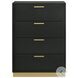 Caraway Black 4 Drawer Chest From Coaster Furniture | Coleman Furniture