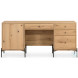 Eaton Light Oak Resin Executive Desk from Four Hands | Coleman Furniture