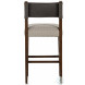 Ferris Nubuck Charcoal Leather Bar Stool from Four Hands | Coleman ...