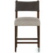 Ferris Nubuck Charcoal Leather Counter Height Stool from Four Hands ...