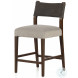 Ferris Nubuck Charcoal Leather Counter Height Stool from Four Hands ...